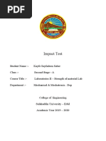 Impact Test Lab Report | PDF | Fracture | Ductility