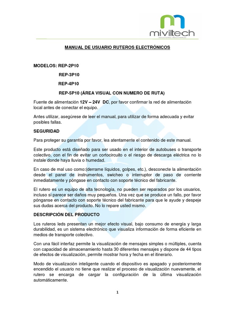 Manual de Usuario Ruteros | Descargar gratis PDF | Diodo emisor de luz ...