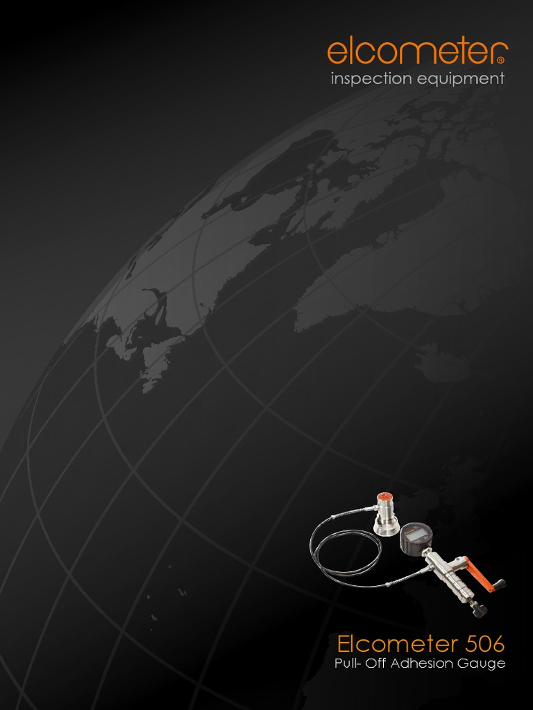 Elcometer 506: Pull-Off Adhesion Gauge | PDF | Adhesion | Adhesive