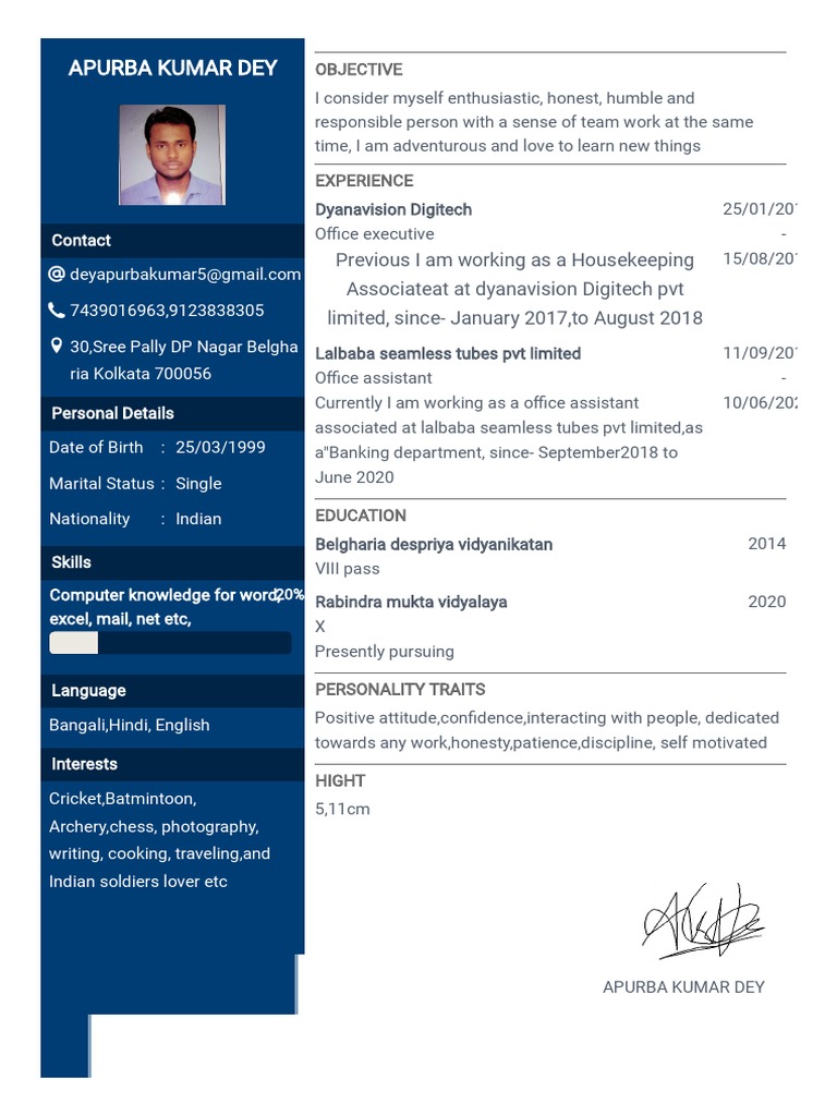 CV - Apu 2020 PDF | PDF