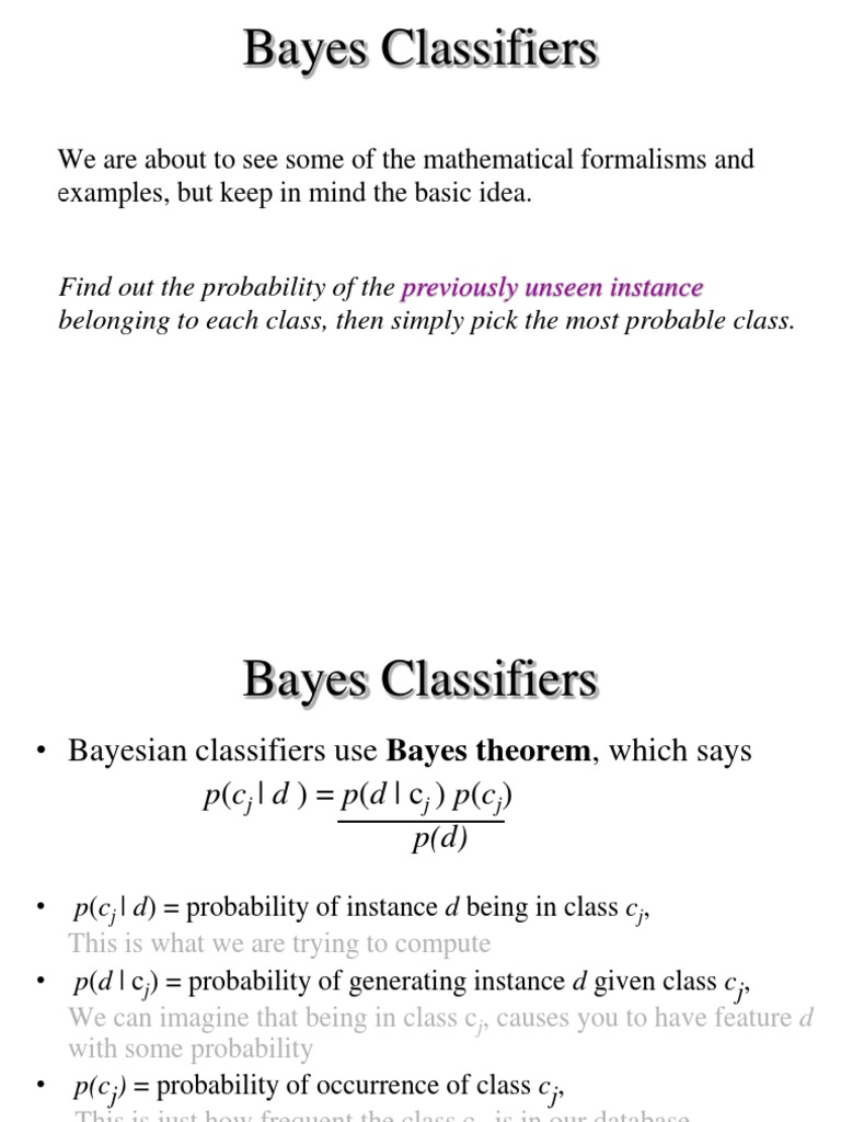 Bayesian Classification Examples | PDF | Statistical Classification ...