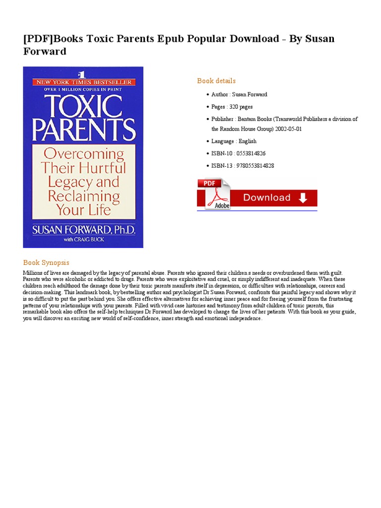 (PDF) Books Toxic Parents Epub Popular Download - by Susan Forward ...