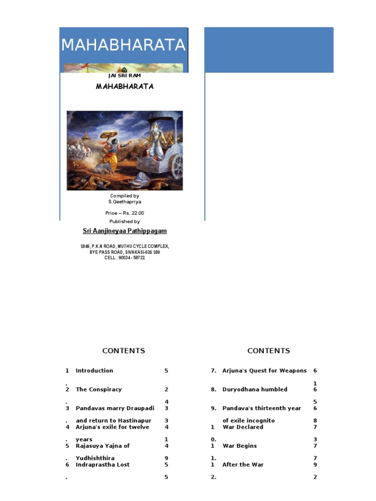 Mahabharata For Children PDF | PDF | Mahabharata | Vaishnava Texts