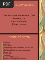 Introduction To TPM (Total Productive Maintenance) | PDF