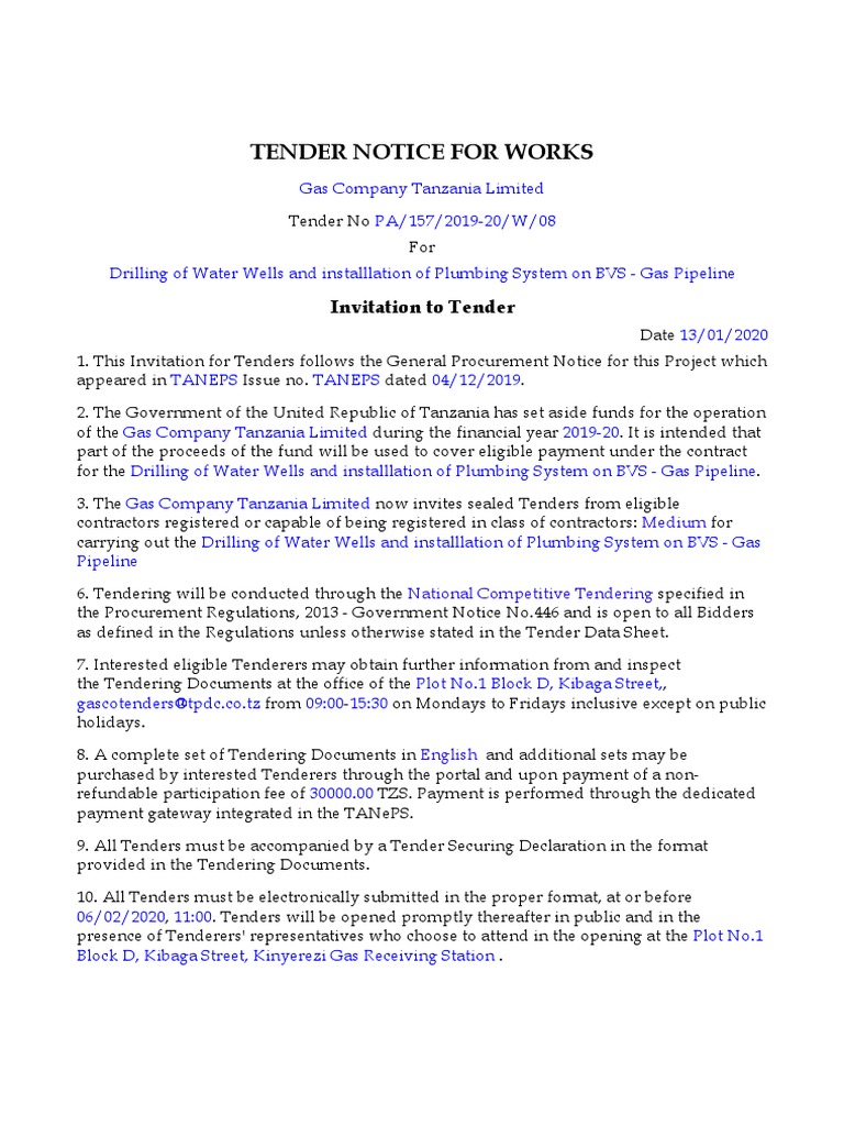 Notice For Works PDF | PDF | Government | Government Information