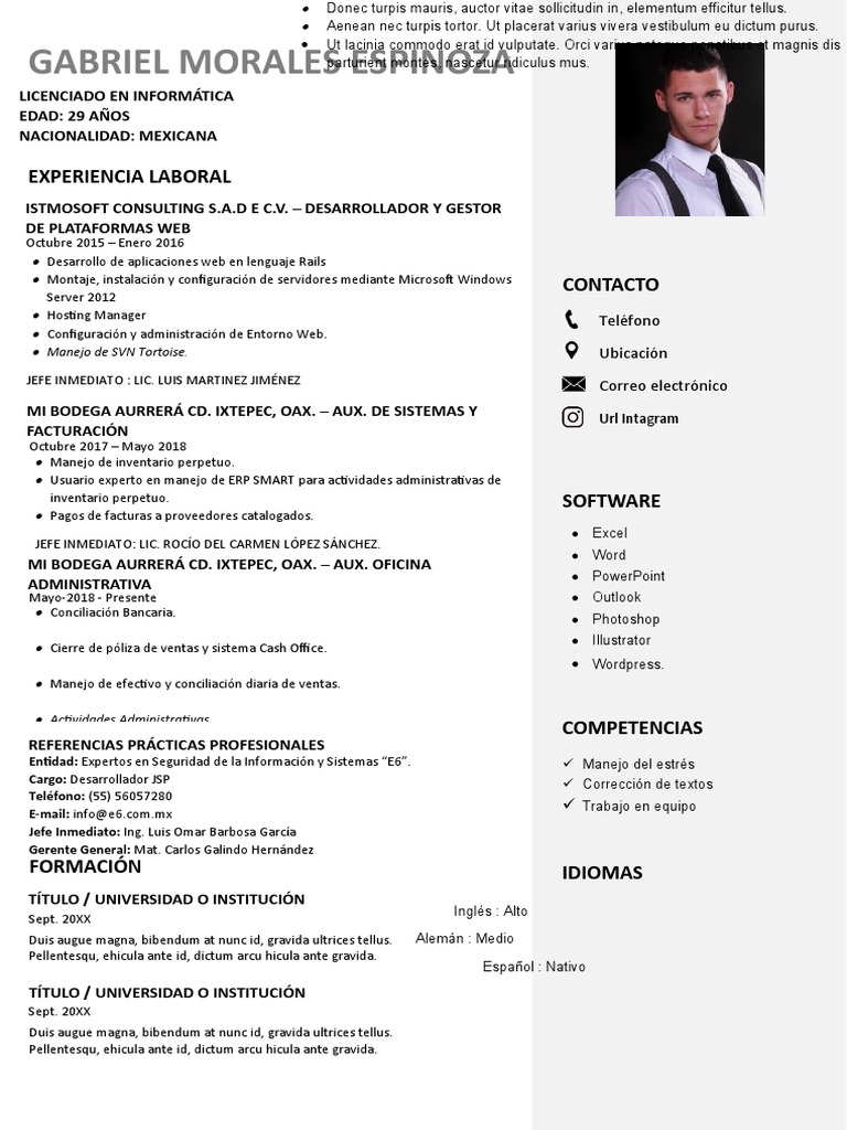 83 Curriculum Vitae Laboral | PDF | Microsoft Office | Software relacionado con gráficos de Windows