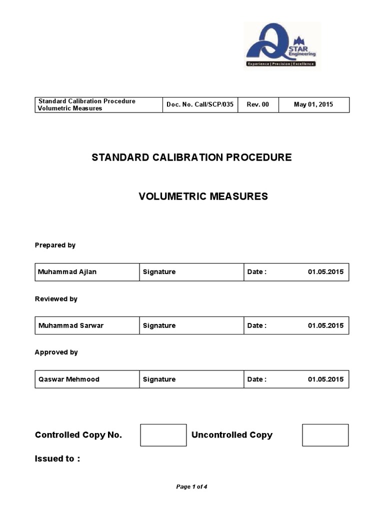 035-Volumetric Measures | PDF | Calibration | Business