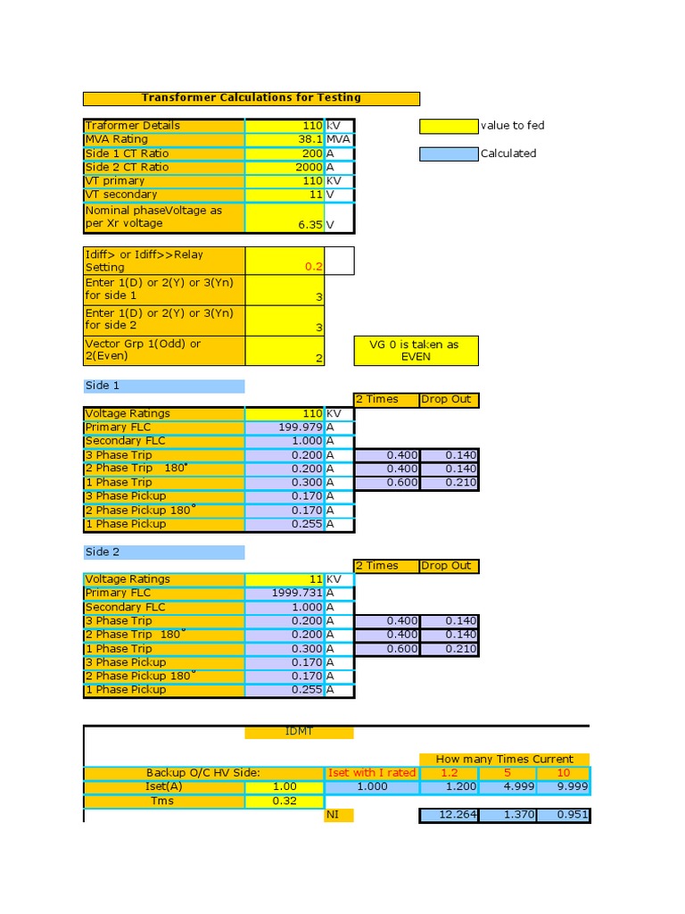 Transformer Calculation | PDF | Transformer | Electrical Components