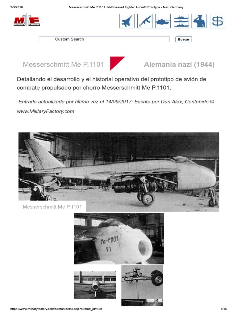 Messerschmitt P.1101 | PDF