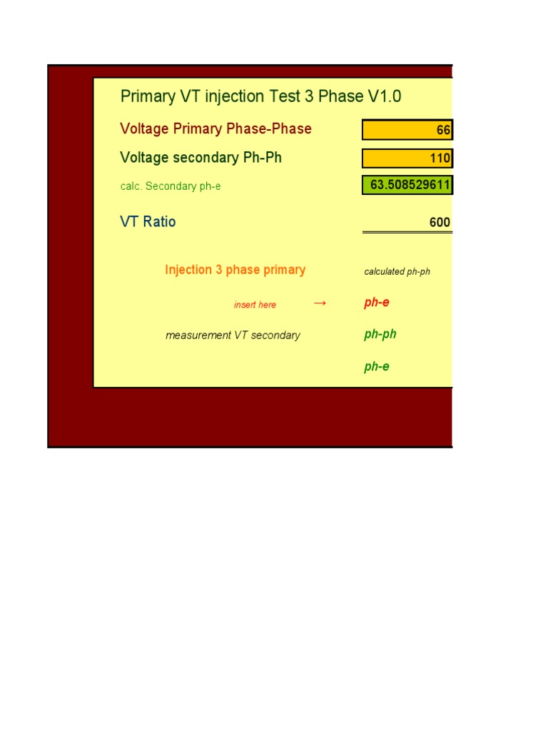 VT Calculation Easy V1.0