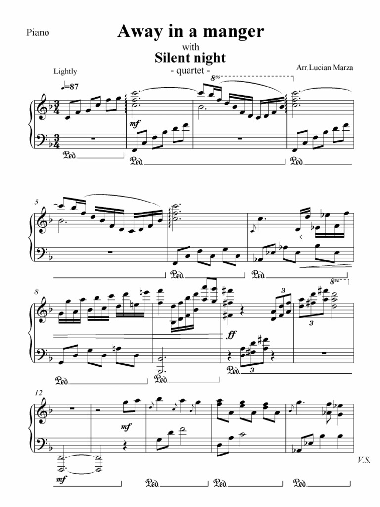 Away in A Manger - Quartet | PDF