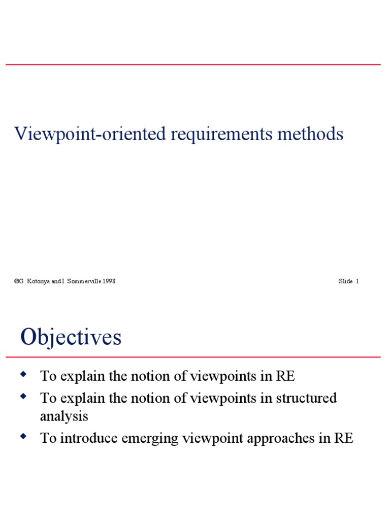 Viewpoint-Oriented Requirements Methods | PDF | System | Databases