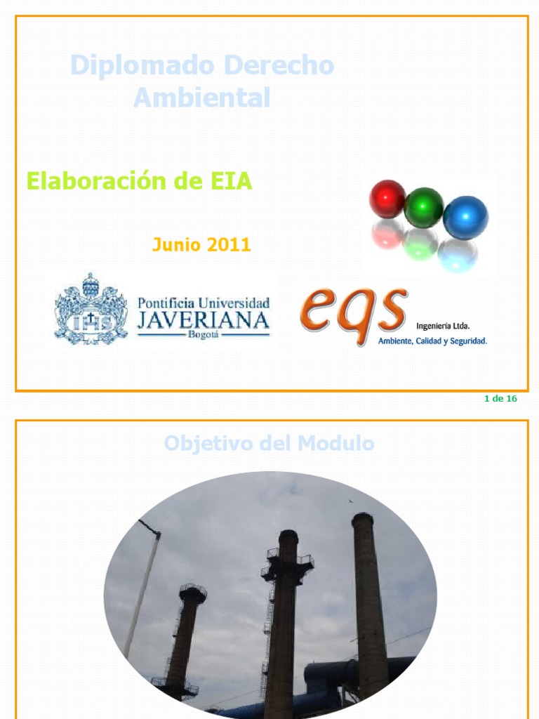 Elaboración de EIA | PDF | Evaluación de impacto ambiental | Impacto ...