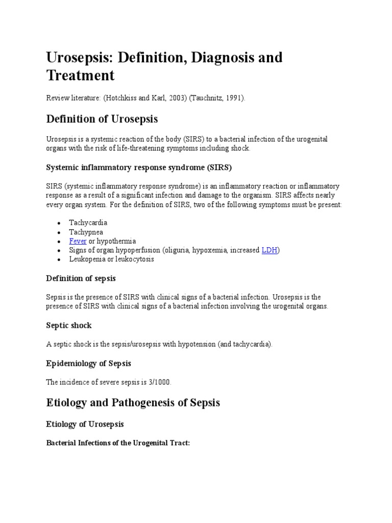 Urosepsis | PDF | Sepsis | Immune System