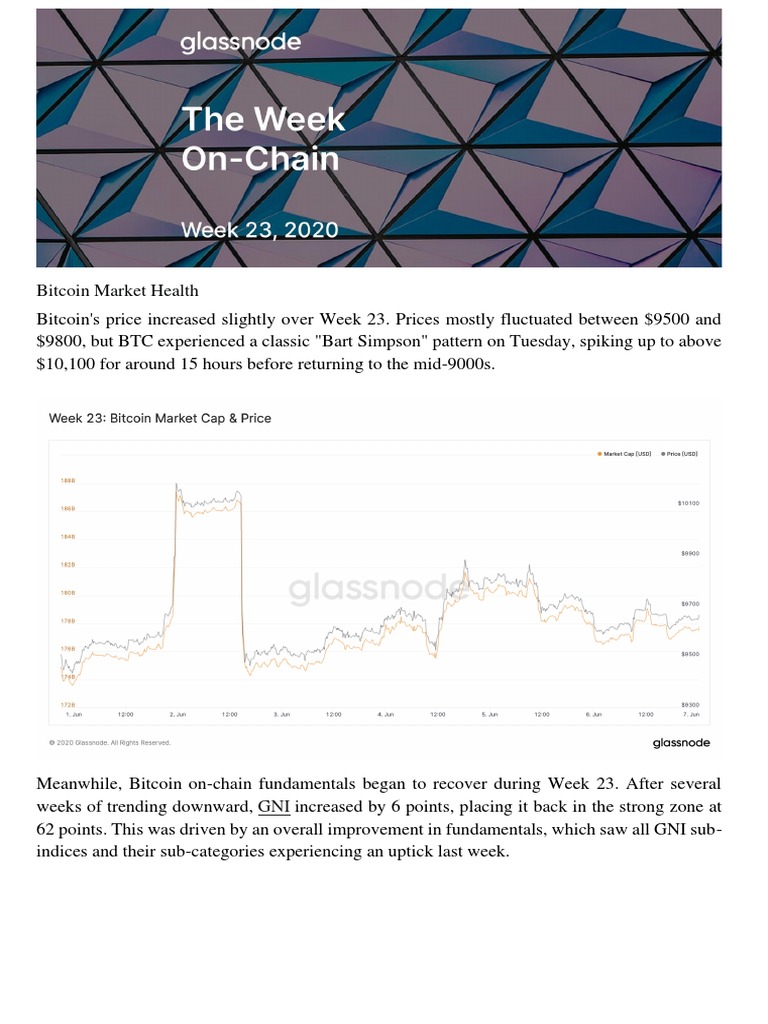 Glassnode The Week On-Chain Week 23 PDF | PDF | Bitcoin | Market (Economics)