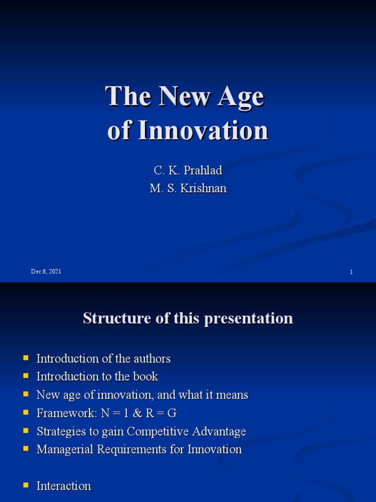 The New Age of Innovation 1225032304294444 9 | PDF | Strategic ...