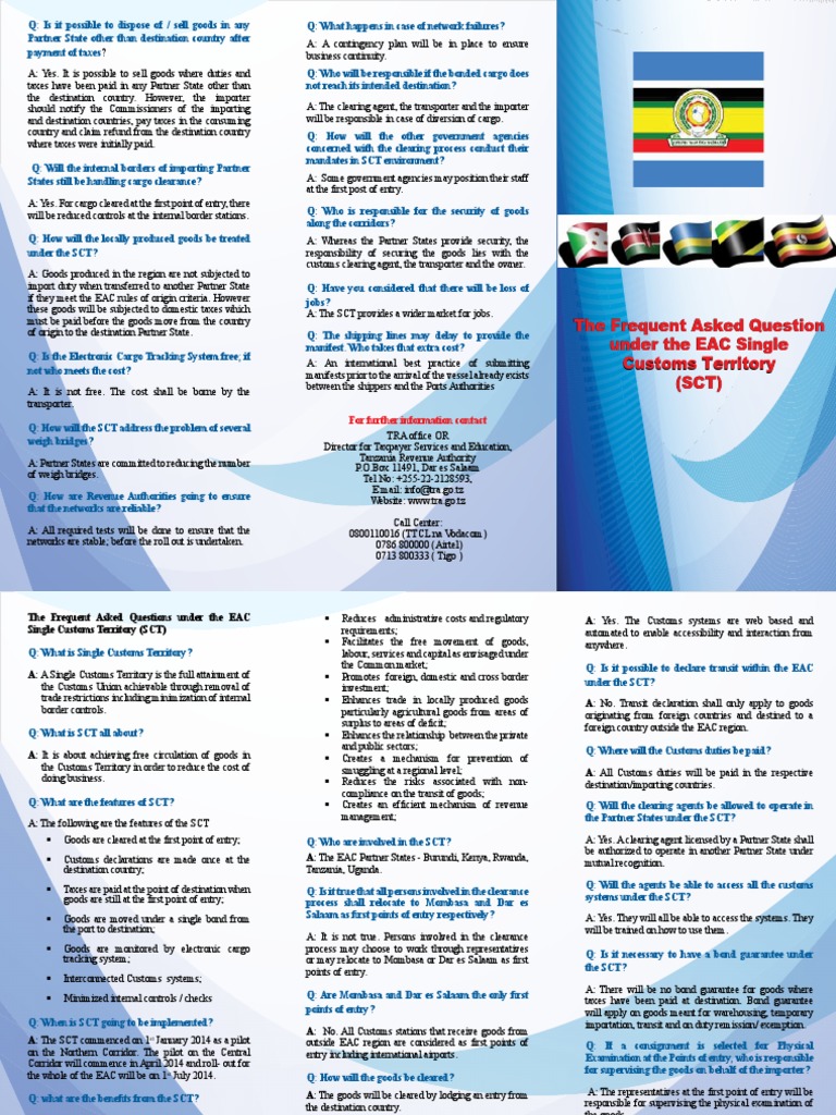 Questions and Answers On Single Customs Territory | PDF | Customs | Policy