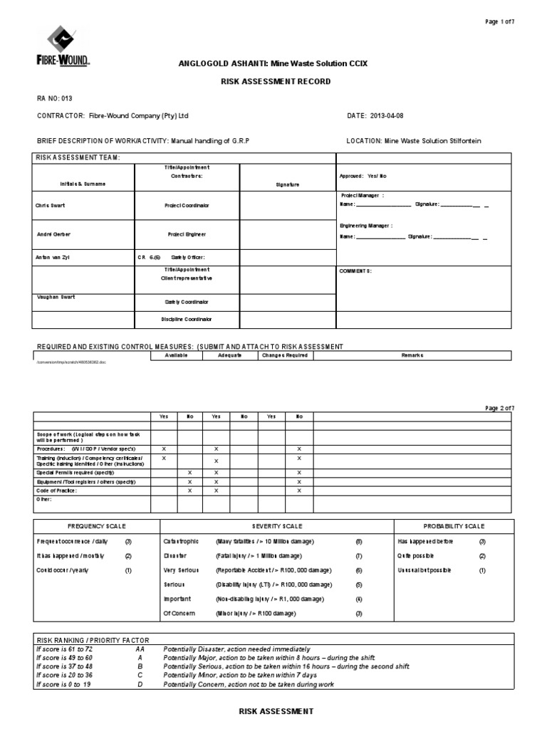 334 - Manual Handling of GRP Piping | PDF | Personal Protective ...