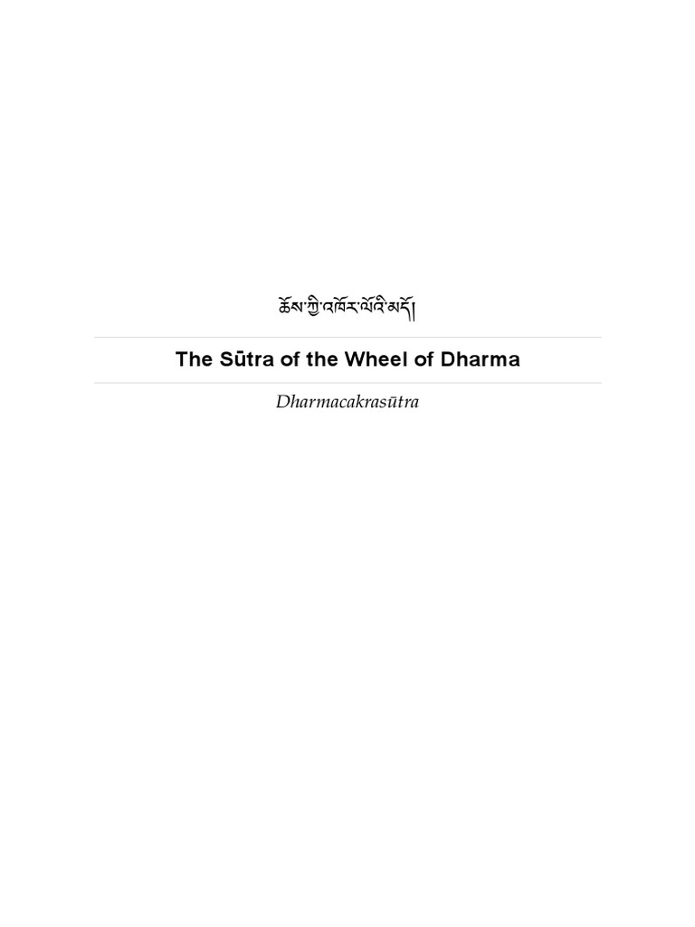Toh337 - 84000-The-Sutra-Of-The-Wheel-Of-Dharma | PDF | Buddhist Texts ...