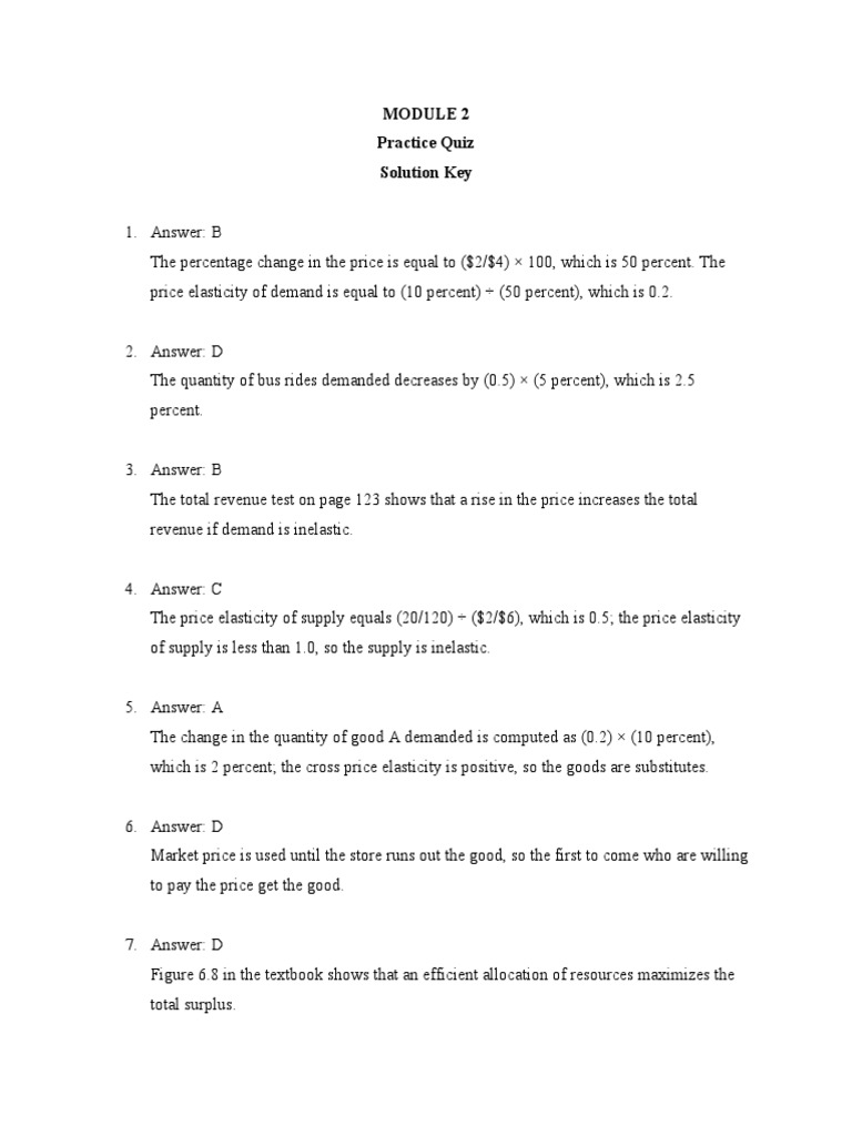 Module2 Practice - Quiz Solution | PDF