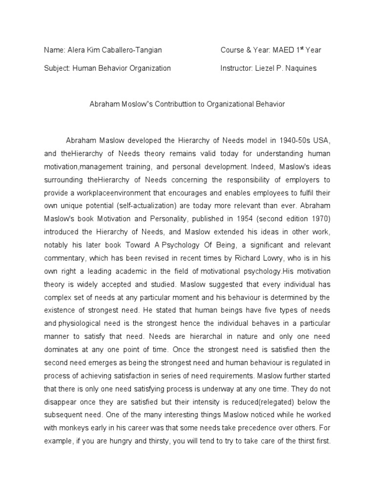 Assignment Maed Abraham | PDF | Motivation | Motivational