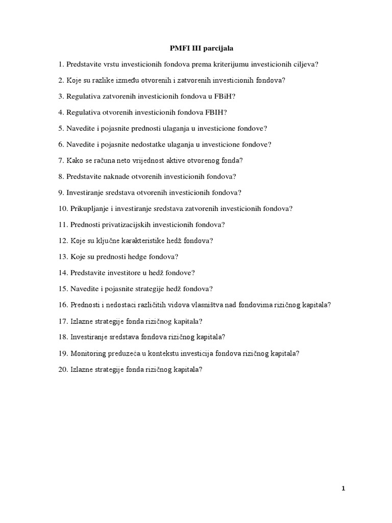 PMFI III Parcijala | PDF
