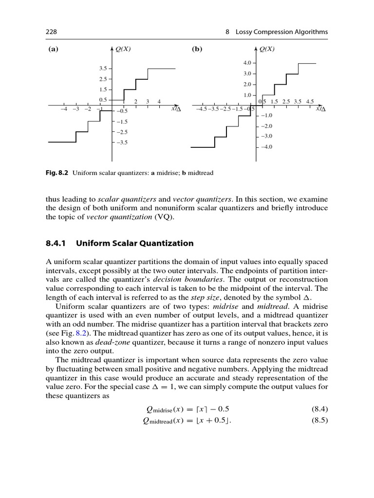 Analysis Of Uniform And Nonuniform Scalar Quantization Techniques For Lossy Data Compression