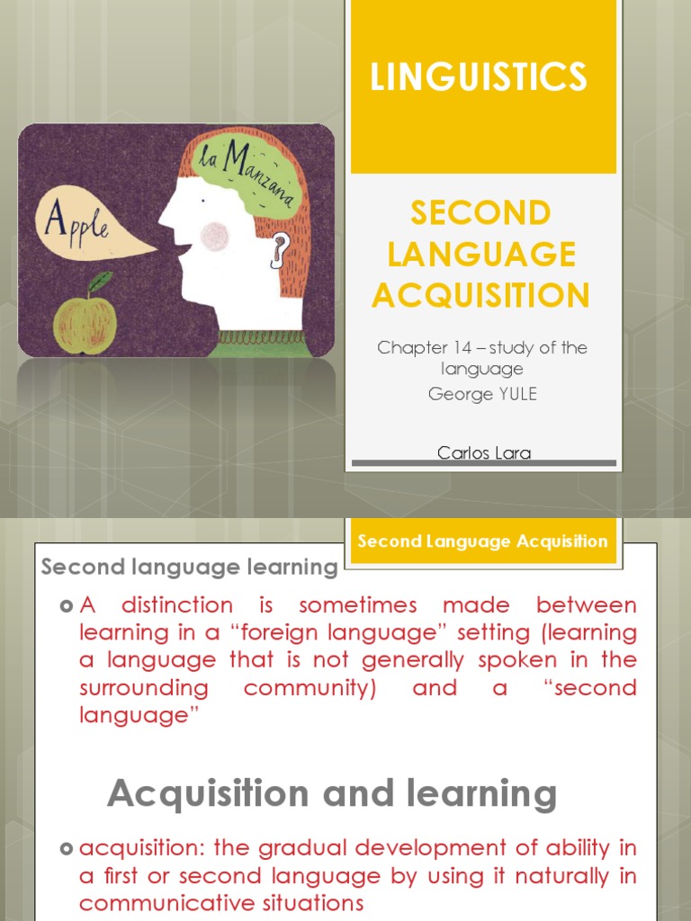 Linguistics: Second Language Acquisition | PDF | Second Language ...