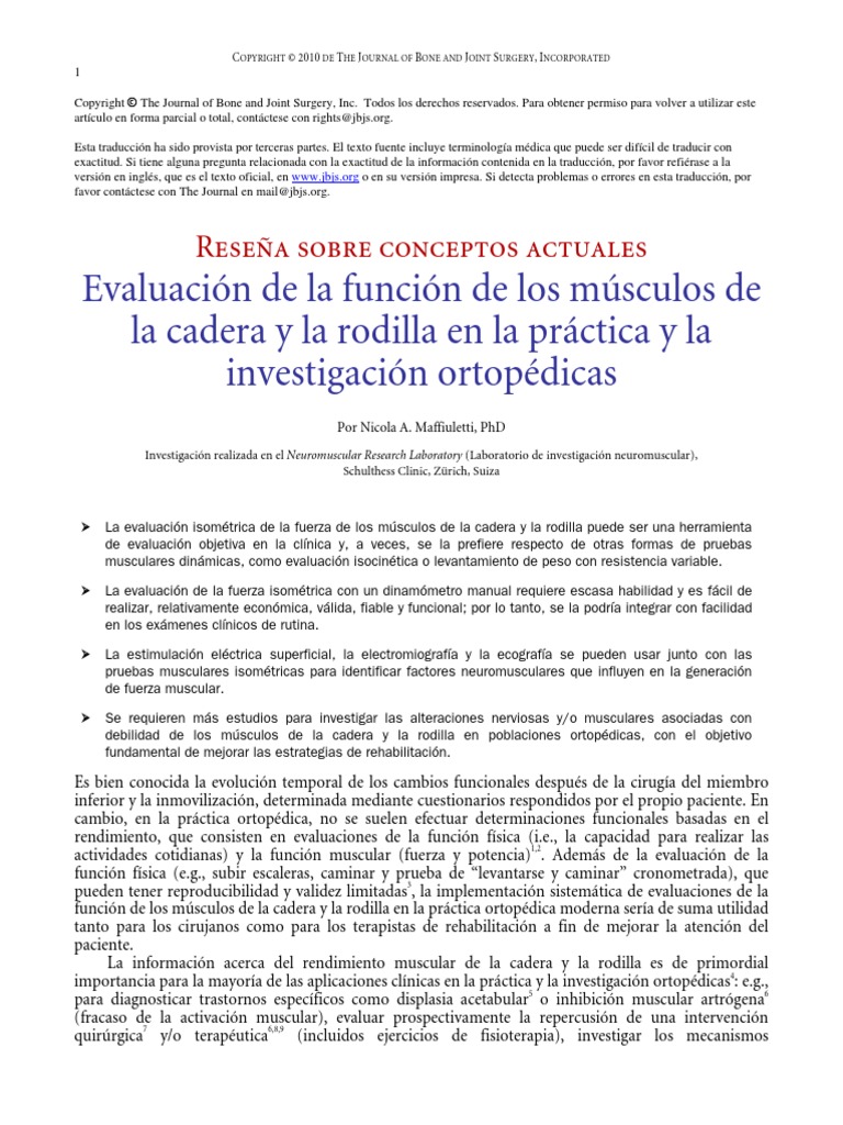 Jbjs 2017 03 05 Maffiuletti 220 sdc1 PDF | PDF | Electromiografia | Science
