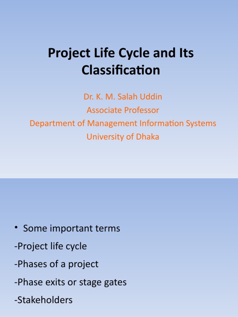 Project Life Cycle and Its Classification | PDF | Stakeholder ...