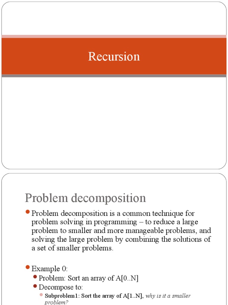 11 Recursion | PDF | Recursion | Subroutine