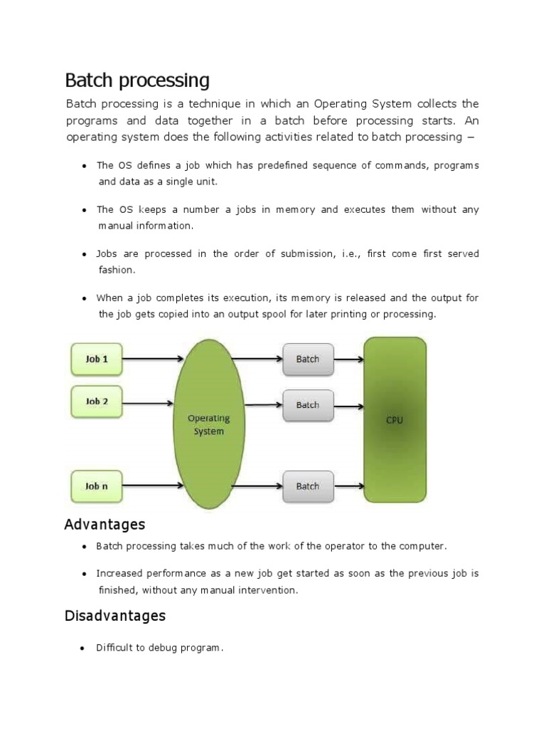 Batch Processing | PDF | Operating System | Process (Computing)