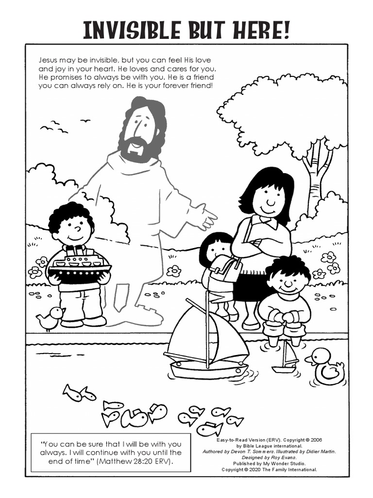 Coloring Page: Invisible But Here! | PDF
