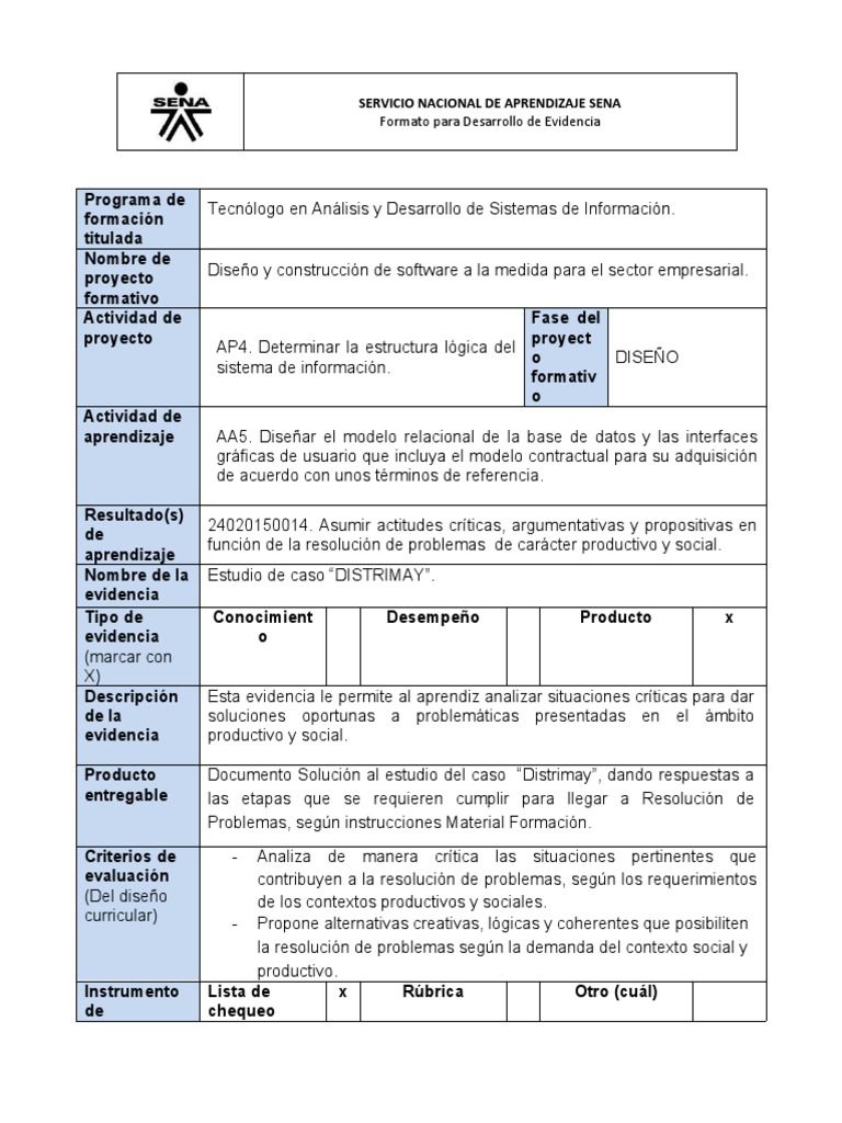 AP04 AA5 EV08 Caso Estudio Distrimay | PDF | Análisis FODA | Evaluación