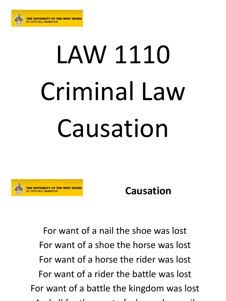 Law Causation Notes | PDF | Causation (Law) | Proximate Cause