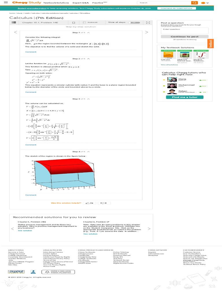 14 Calculus 7th Edition Textbook Solutions | PDF