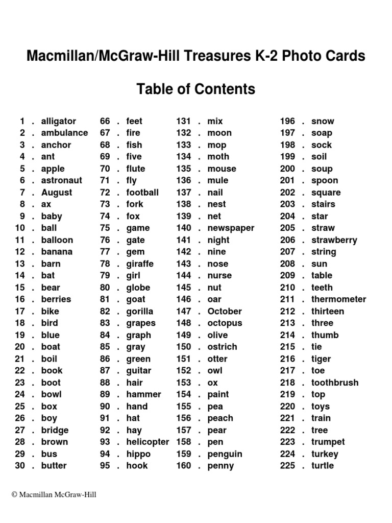 Macmillan/Mcgraw-Hill Treasures K-2 Photo Cards | PDF | Nature