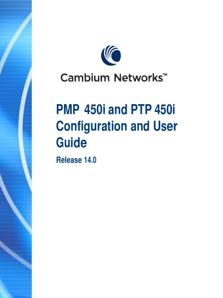 PMP 450i and PTP 450i Configuration and User Guide: Release 14.0 | PDF ...
