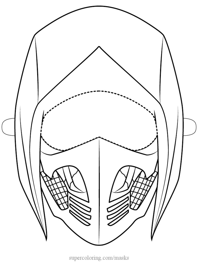 Scorpion Mask Outline Paper Craft PDF | PDF