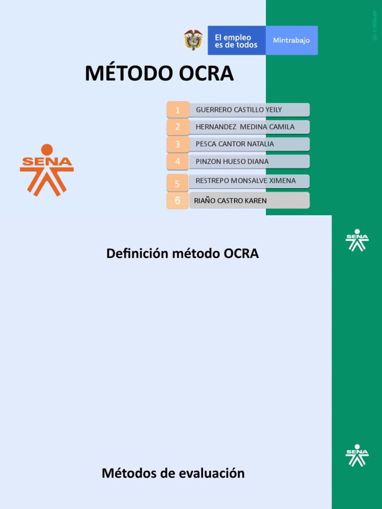 Metodo Ocra 2 | PDF