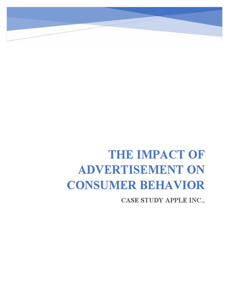 The Impact of Advertisement On Consumer Behavior | PDF | Brand ...