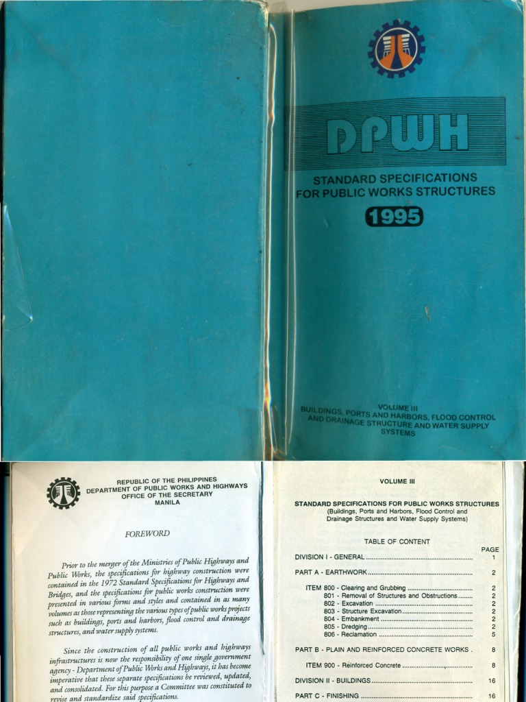 DPWH Blue Book Vol III 1995 PDF | PDF | Dredging | Construction Aggregate