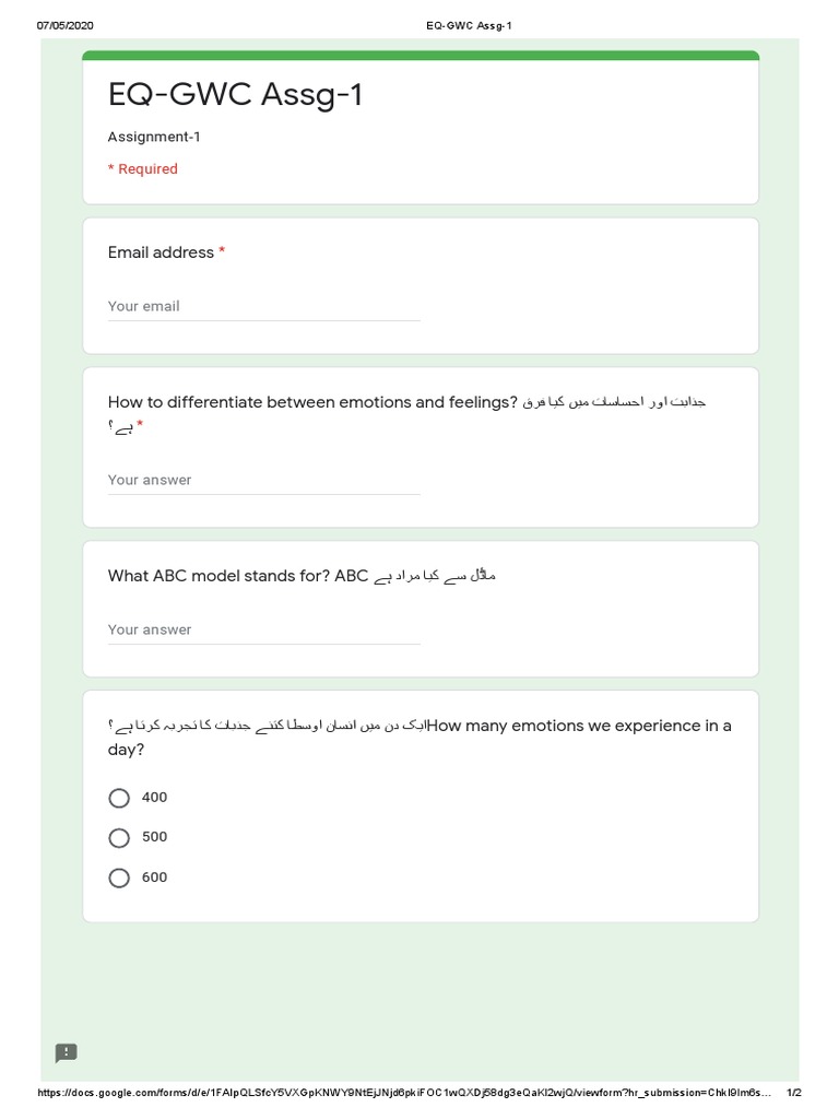 EQ-GWC Assg-1: Email Address | PDF