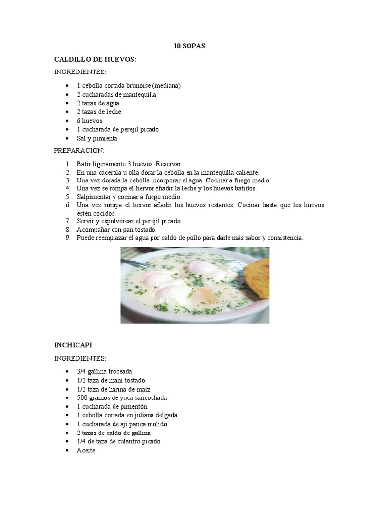 10 Sopas | PDF | Cilantro | Sopa de pollo