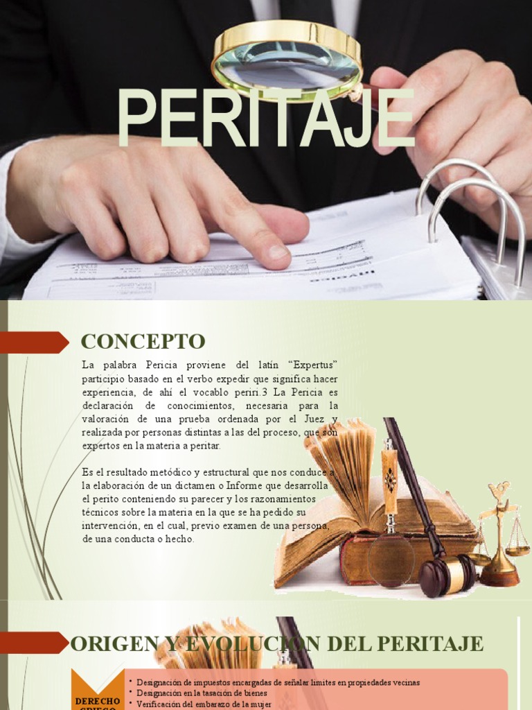 Concepto y Evolución del Peritaje | PDF | Testigo experto | Contador