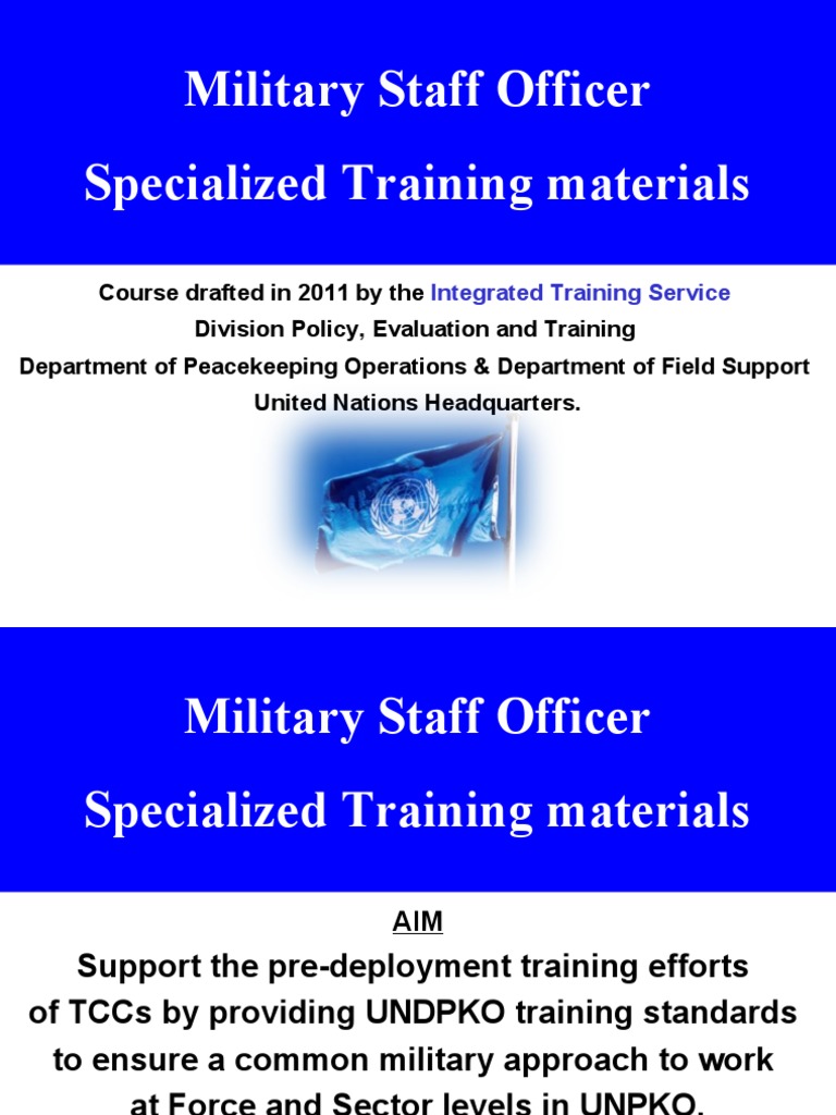 Preparing Military Officers for United Nations Peacekeeping: A Guide to ...