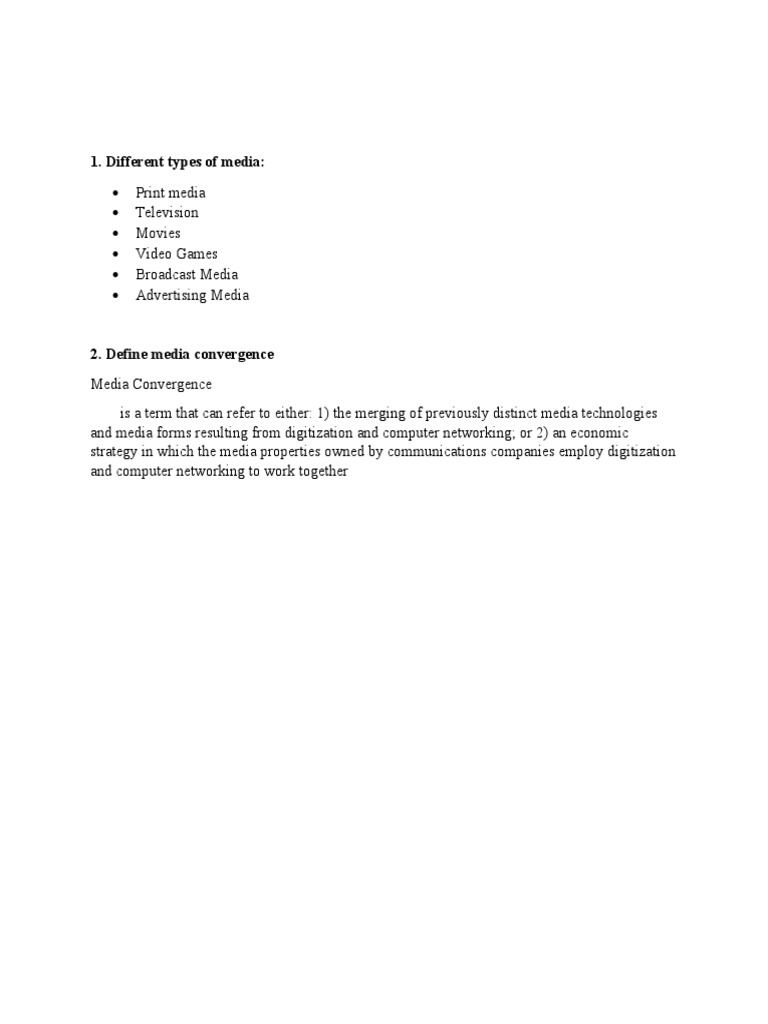 Different Types of Media | PDF