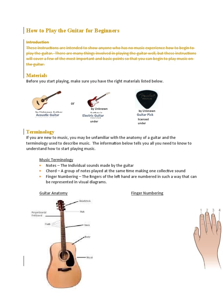 Instructions - Track Changes | PDF | Guitars | String Instruments