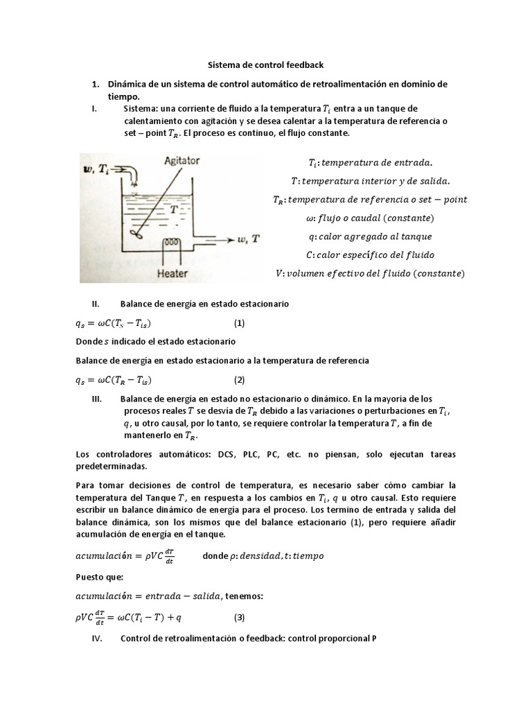 TEMA 06 Control Retroalimentado | PDF | Sistema de control | Análisis ...