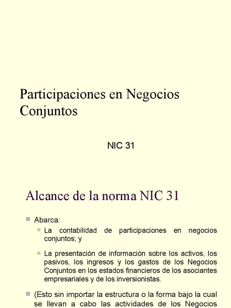 Modulo7 Negociosconjuntos Nic 31 | PDF | normas internacionales de ...